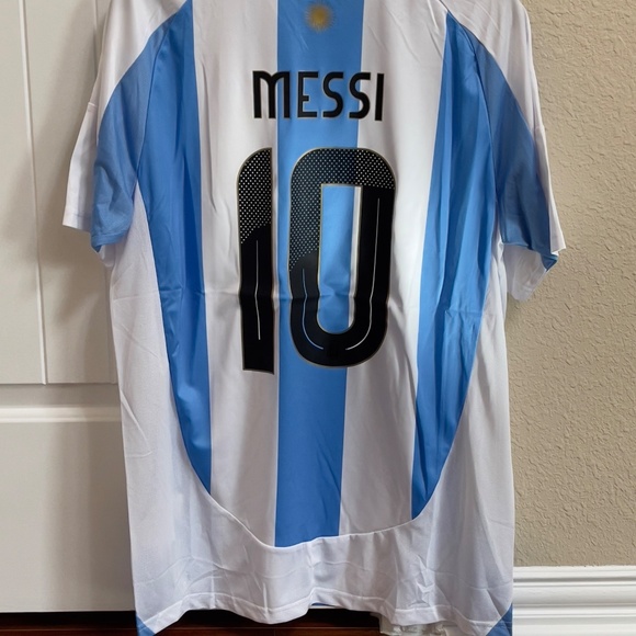 adidas | Shirts | Messi 224 Argentina Copa America Soccer Home Jersey 3 ...